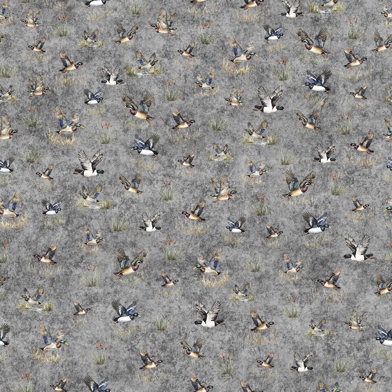 Buy Quilting Treasures Fabric - Forest, Field and Stream, Ducks, Smoke ...