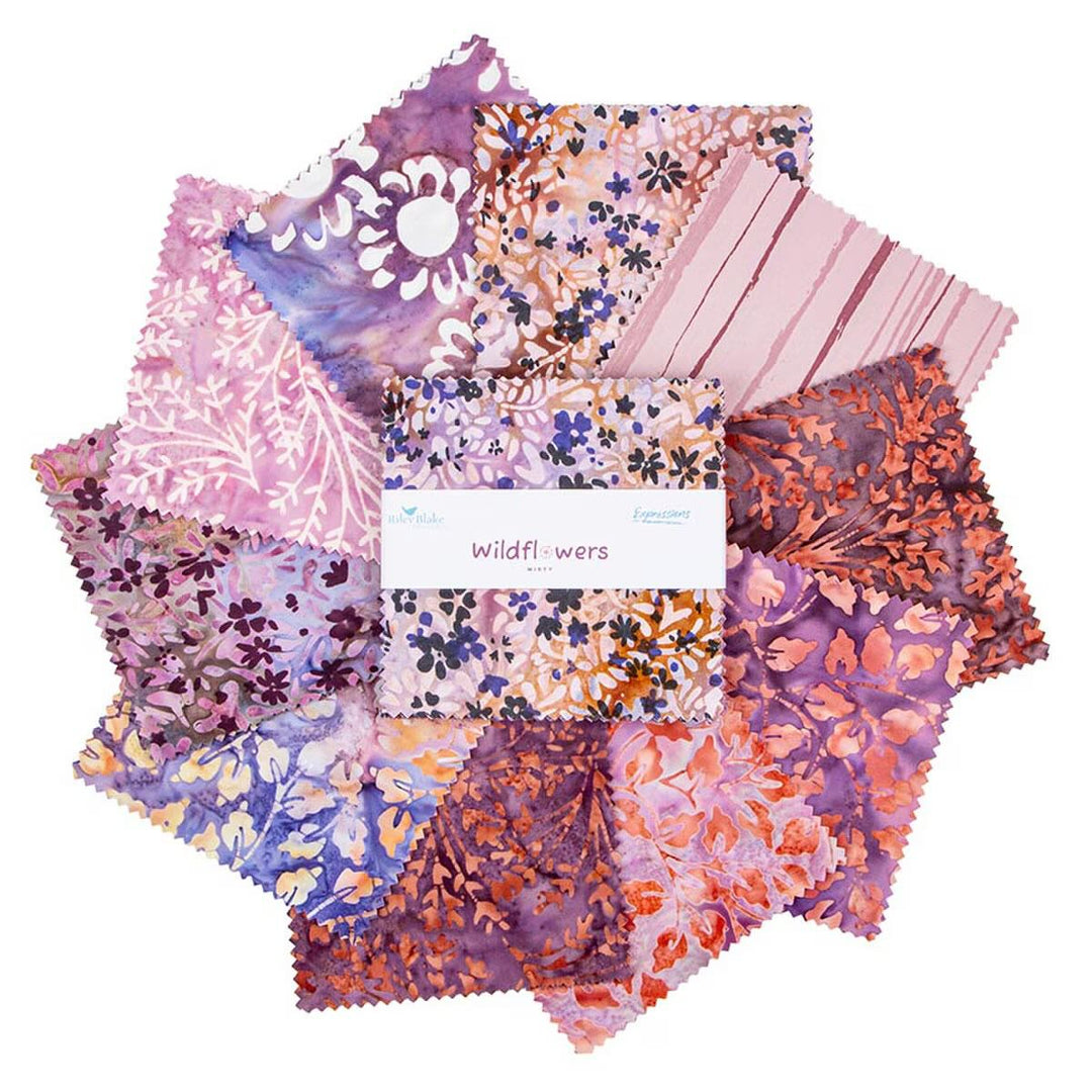 Riley Blake Designs - Expressions Batiks, 5" Charm Pack, Misty ...