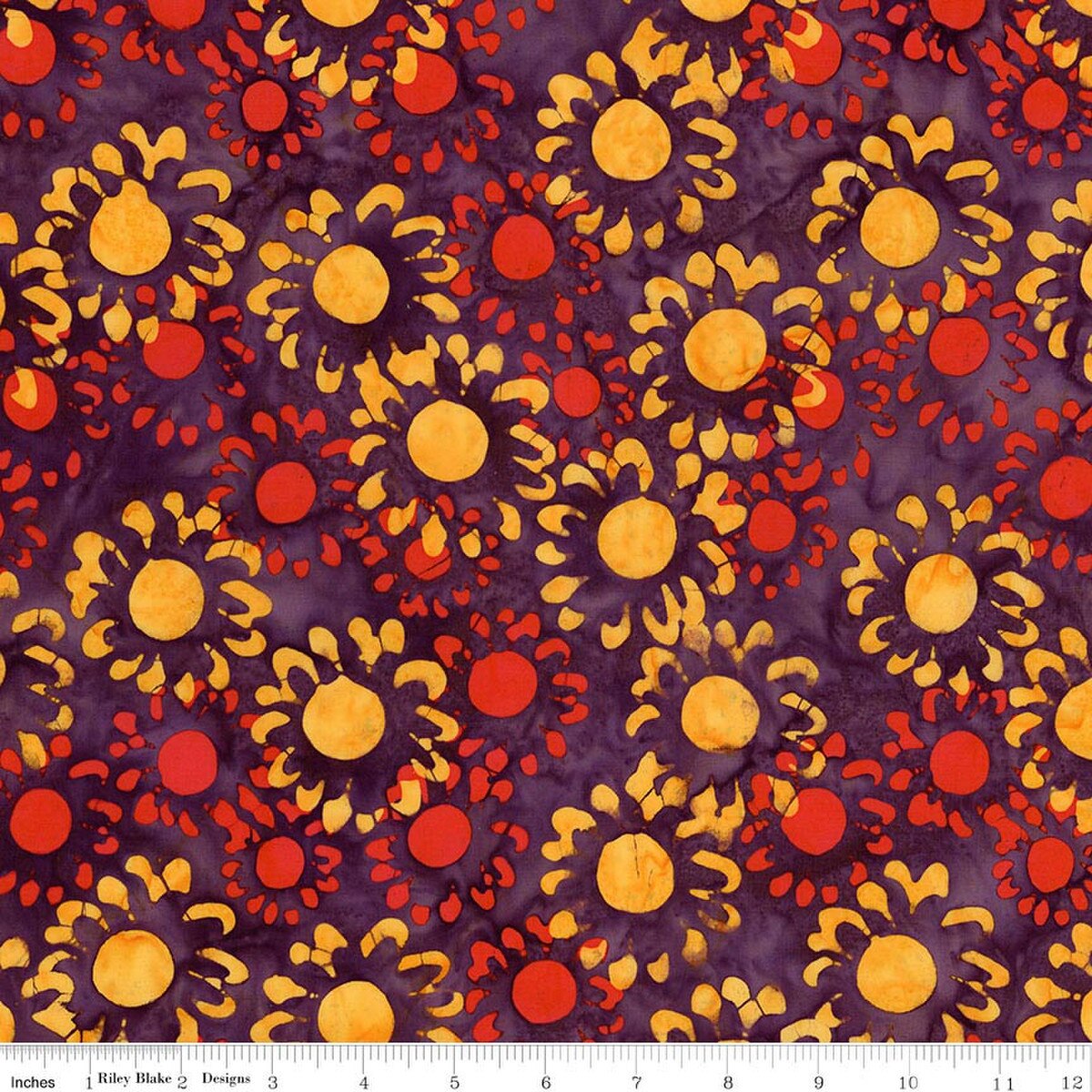 Riley Blake Designs - Expressions Batiks, Wildflowers, Purple Outburst ...