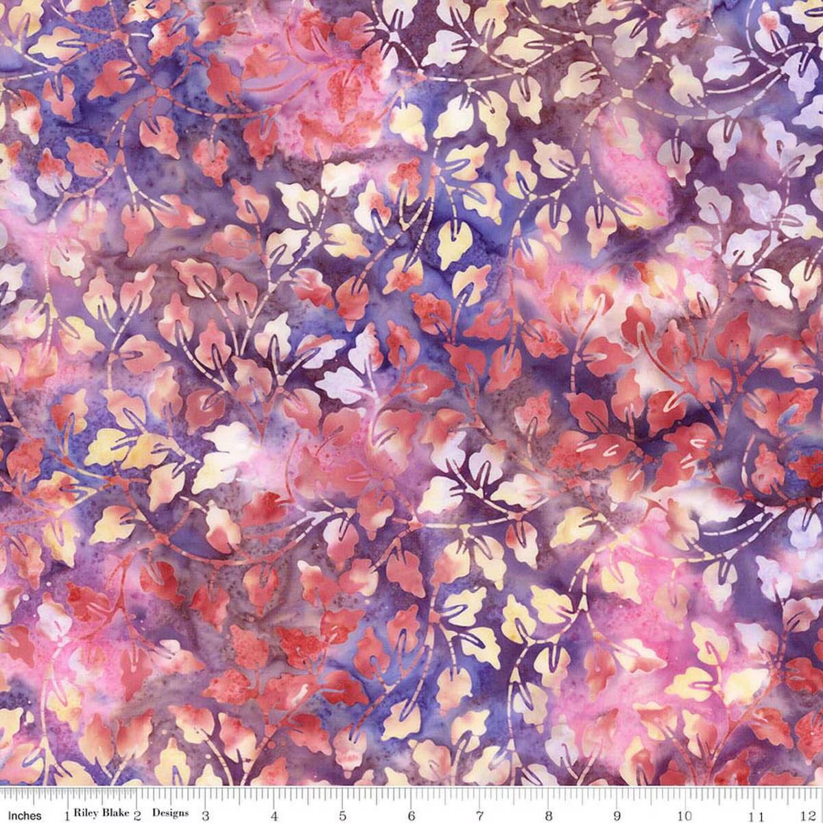 Riley Blake Designs - Expressions Batiks, Wildflowers, Raspberry Night ...